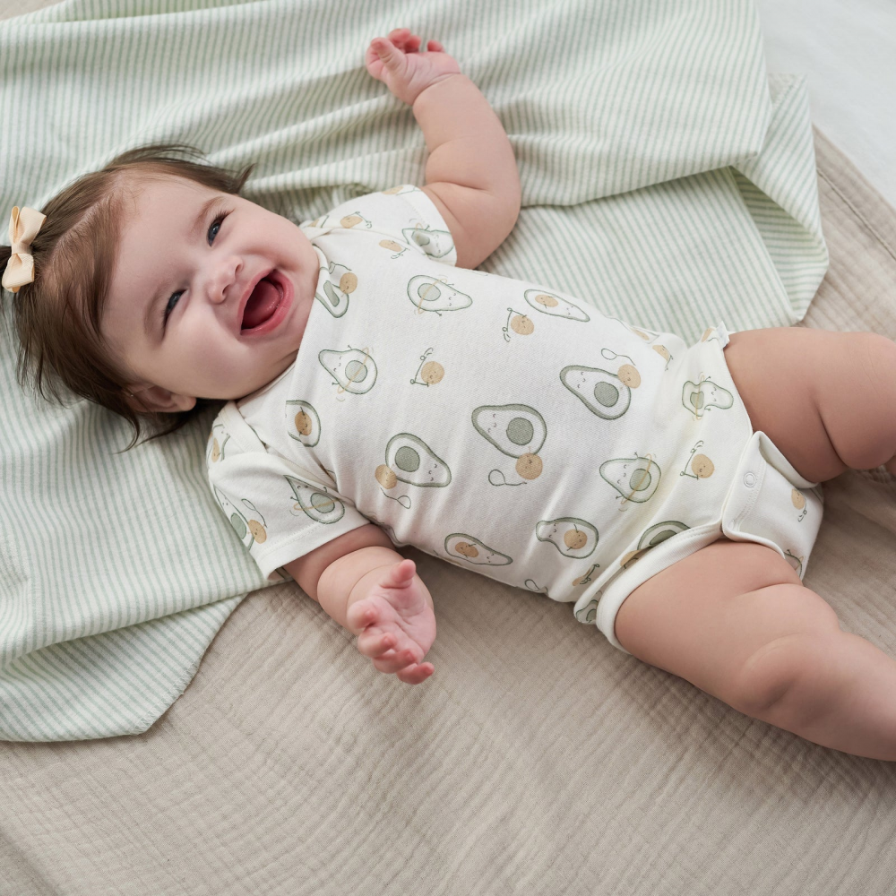 Gerber 3-Pack Baby Neutral Avo-Cuddle Short Sleeve Onesies® Bodysuits ...