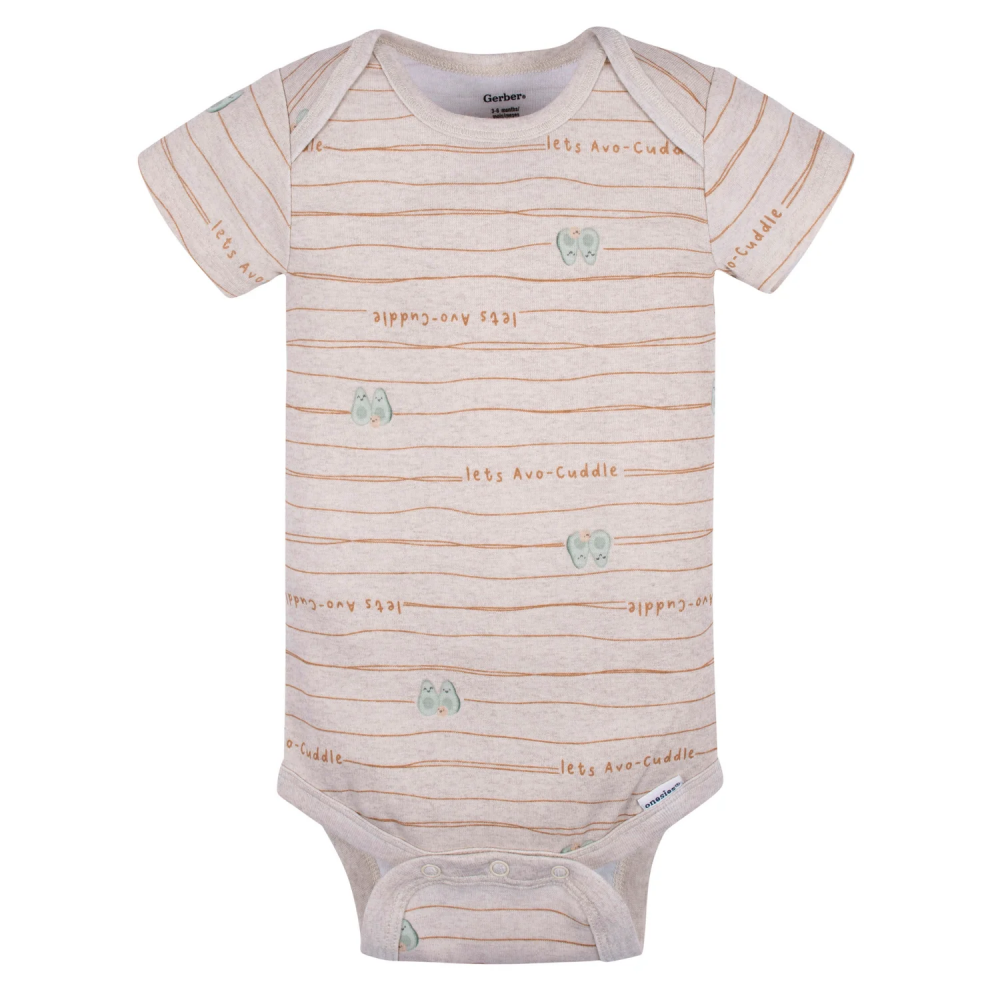 Gerber 3-Pack Baby Neutral Avo-Cuddle Short Sleeve Onesies® Bodysuits ...